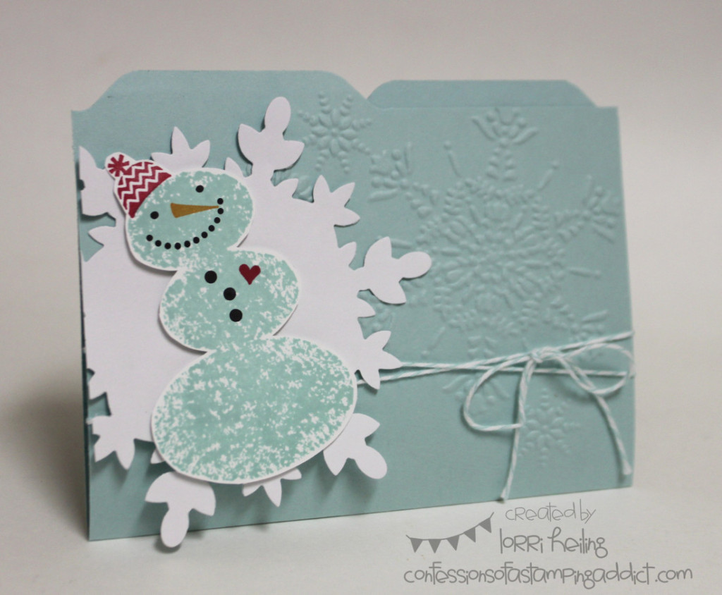 Snow Day File Folder Card - Confessions of a Stamping Addict